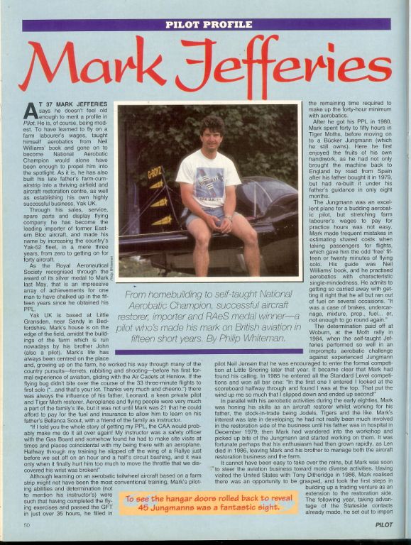 Mark Jefferies – International air display pilot